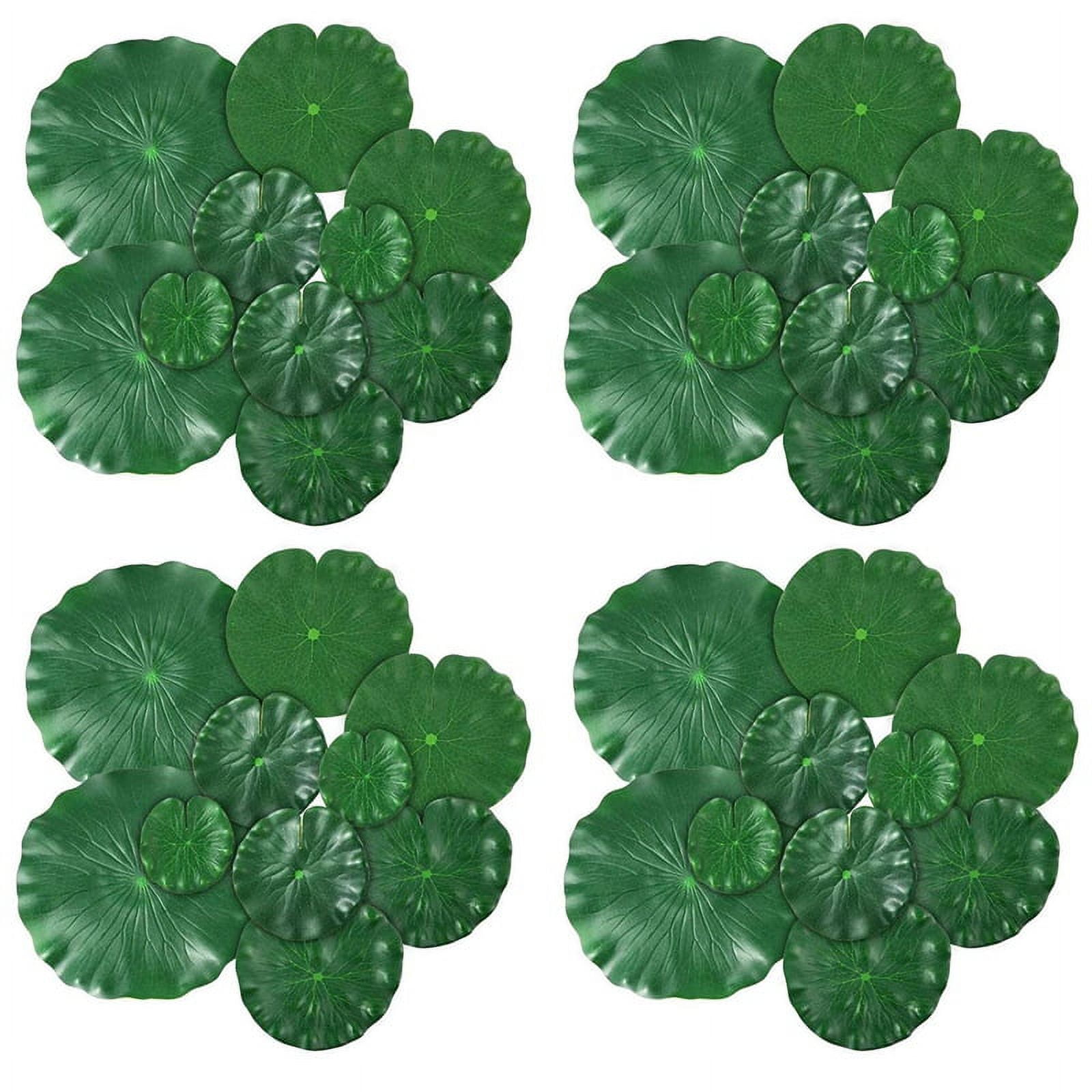 60 Pieces 5 Kinds Artificial Floating Foam Lotus Leaves Pads Fake ...