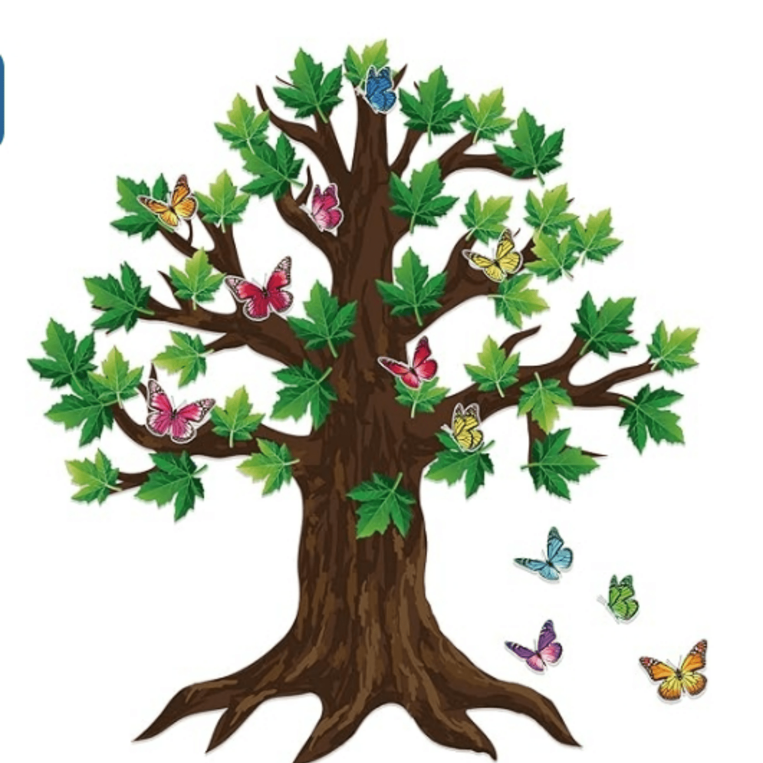 60 Pieces 70 x 55 Inch Classroom Big Tree Bulletin Board Set with ...