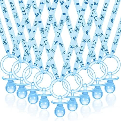 60 Pieces Baby Shower Pacifiers Necklace Acrylic Pacifiers Necklace ...