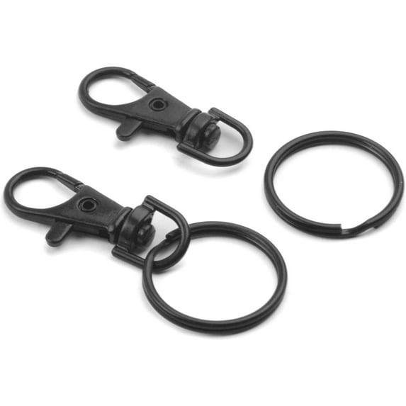 60 Pieces Black Color Lobster Claw Clasps Findings Set 30 Pieces Swivel ...