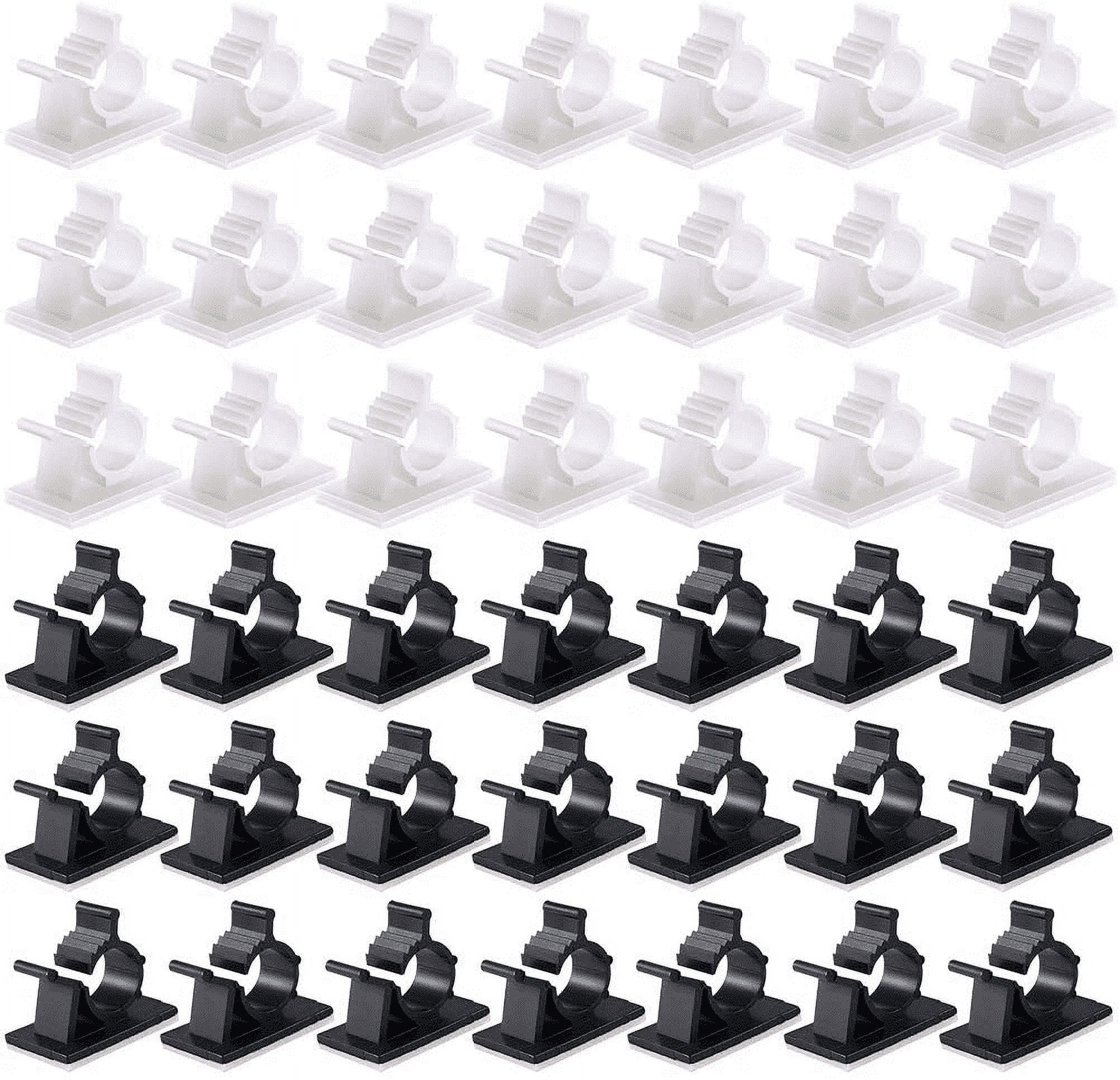 60 Pieces Cable Clamps, Viaky Adjustable Cable Clip Strong Adhesive ...