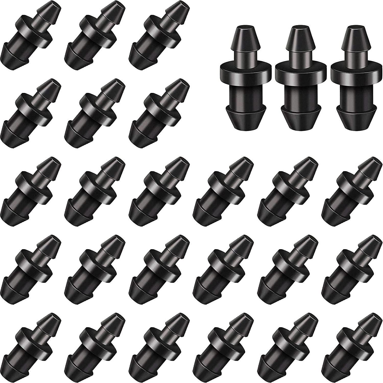 60 Pieces Drip Irrigation 1/4" Barbed Tubing End Plugs,Barbed ...