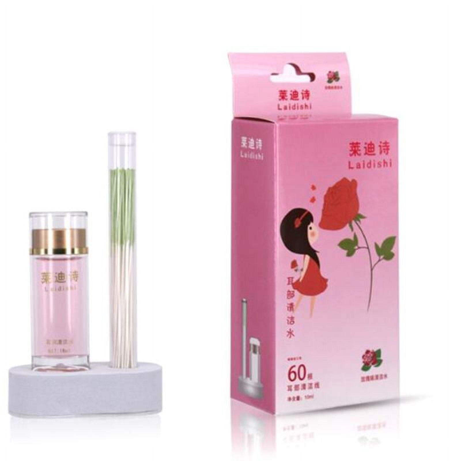 60 Pieces Earrings Hole Rose Fragrance Odor Removal Ear Care Kit, Floss Disposable Piercing ...