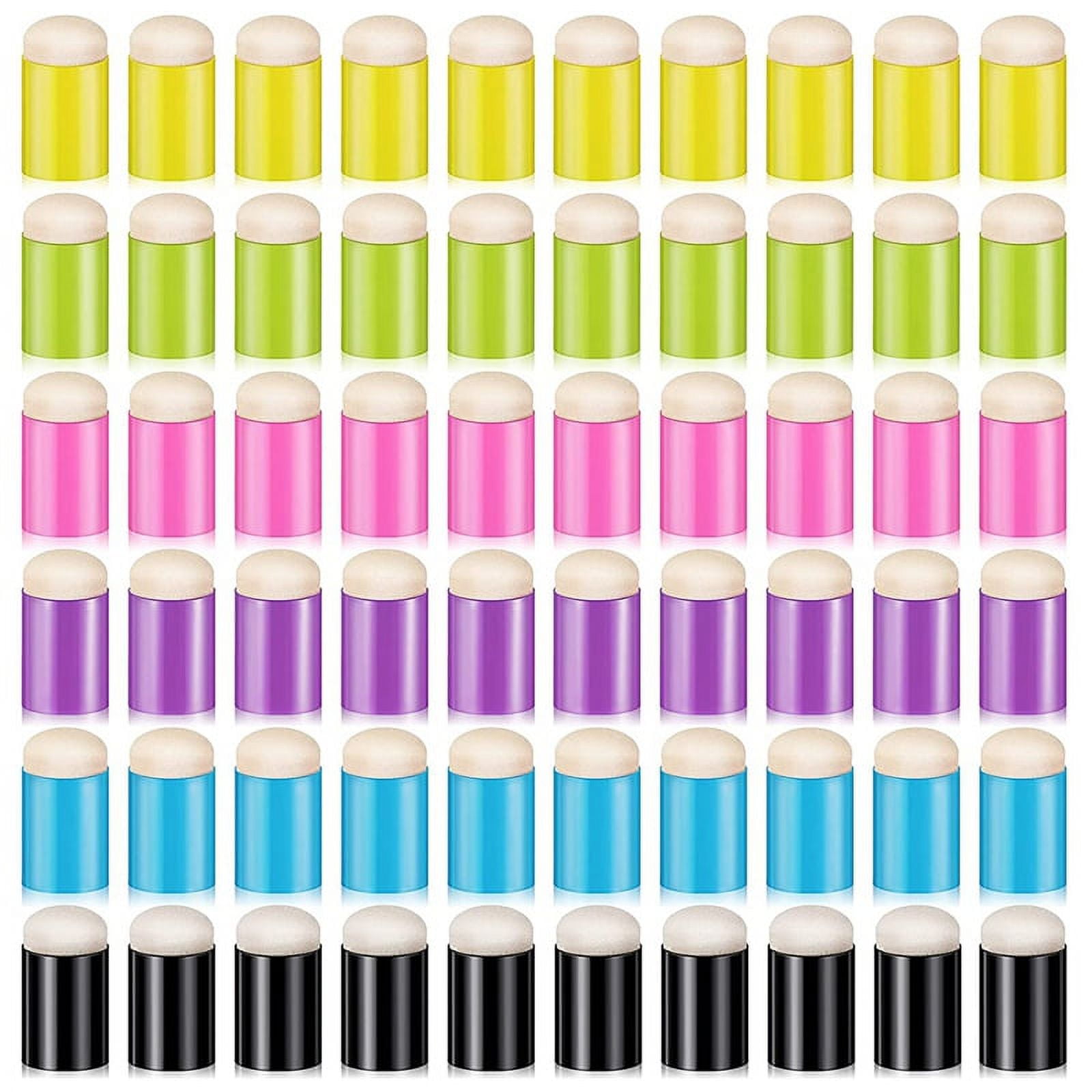 60 Pieces Finger Sponge Daubers Painting Craft Drawing Dauber Set for ...