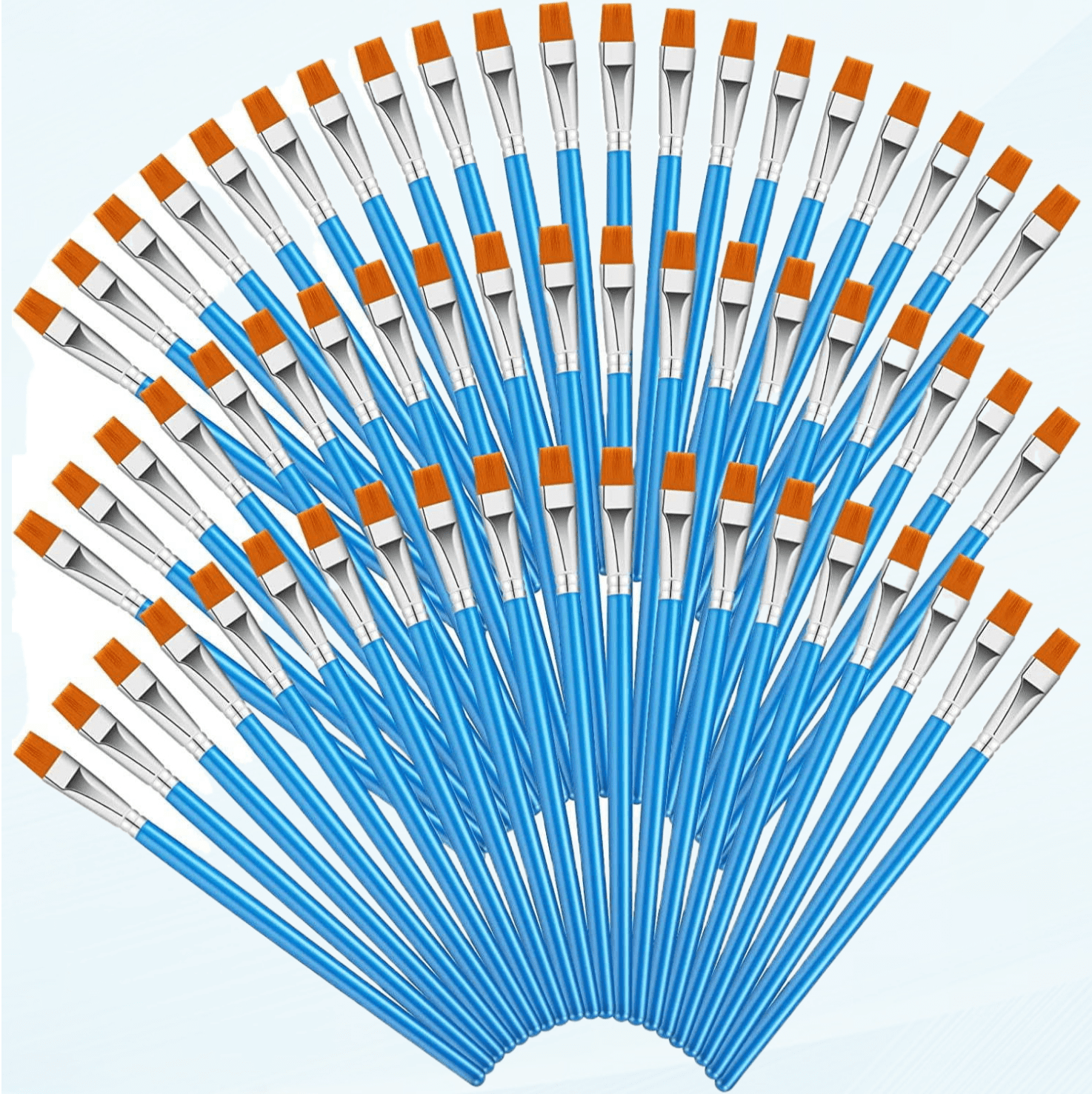60 Pieces Flat Paint Brushes Bulk Acrylic Paint Brush Wide Paint ...