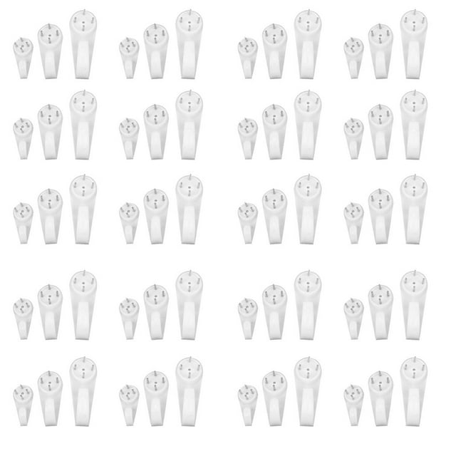 60 Pieces Invisible Hooks Picture Hanging Hanger Photos Mirror Hooks in ...