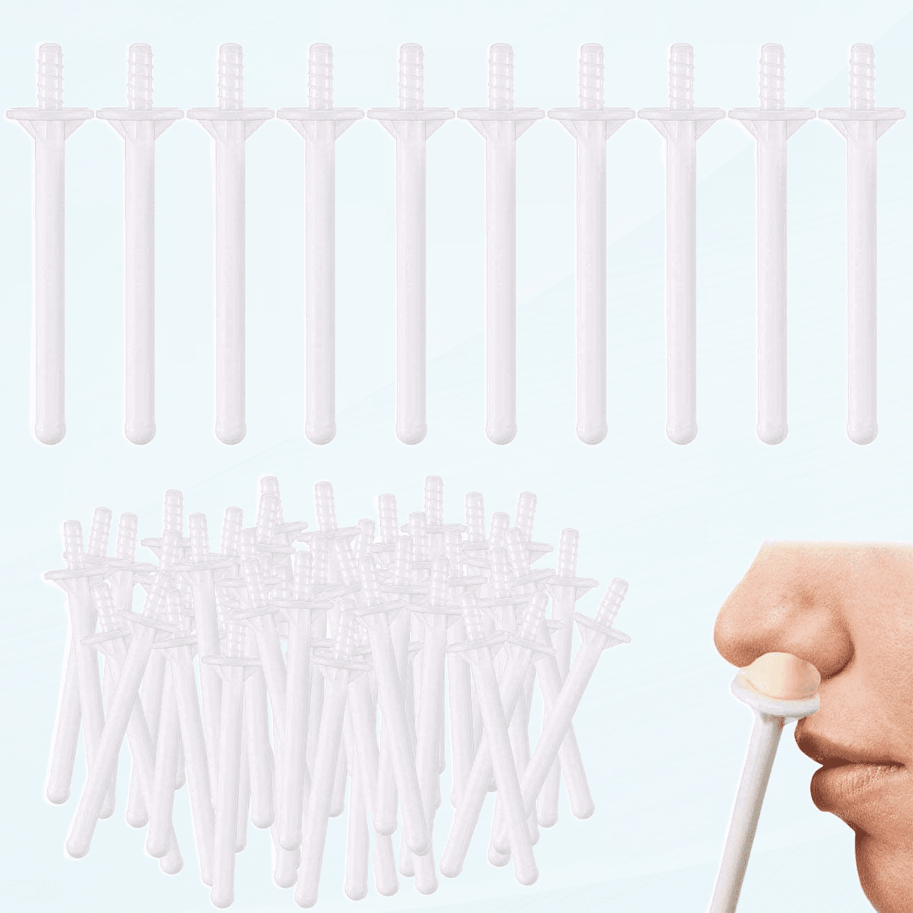 60 Pieces Nose Wax Sticks Plastic Nose Wax Applicators Plastic Wax Rod ...