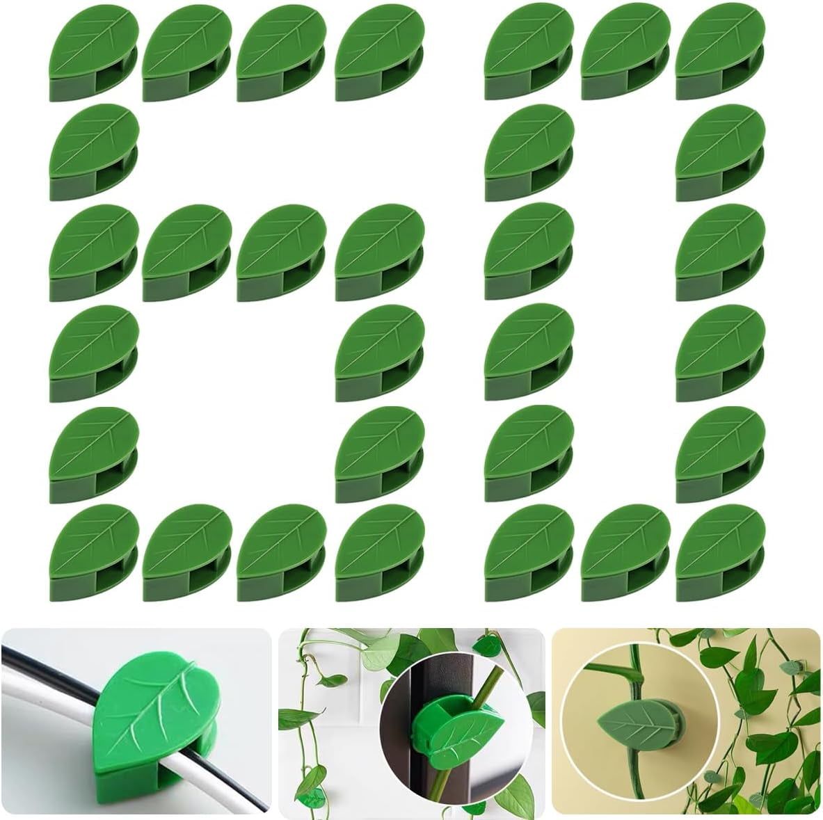 60 Pieces Plant Climbing Wall Fixture Clips Self-Adhesive Plant Fixer ...