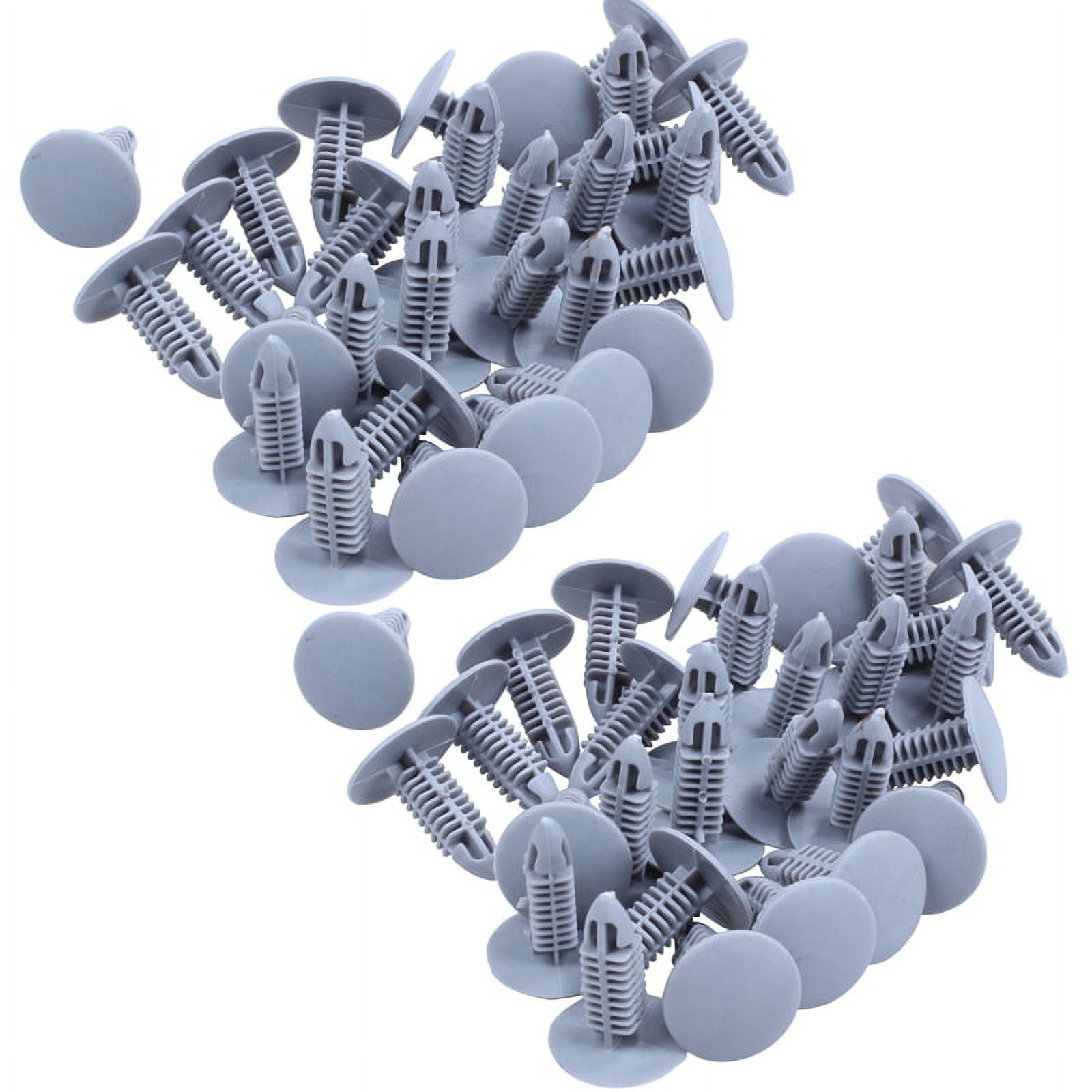 60 Pieces Plastic Fastening Screws Gray Flange Fender Bumpers Clips for ...