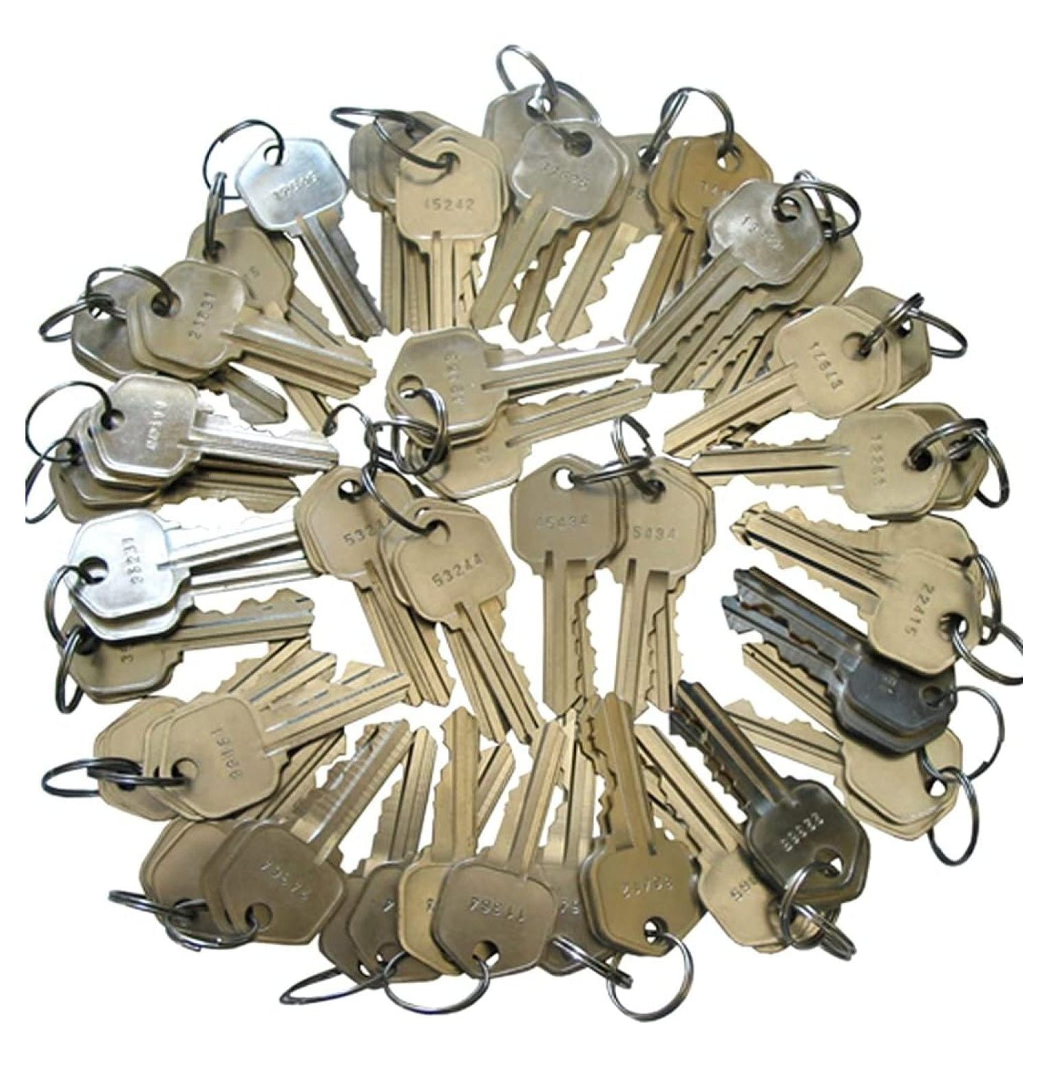 60 Pieces Precut Compatible Keyway KW1 5 Pins Keys 15 Sets of 4 Keys ...