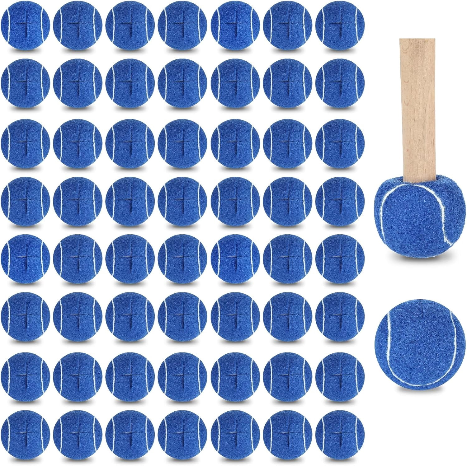 60 Pieces Precut Tennis Bulk Tennis Balls for Chairs Heavy Duty Long ...