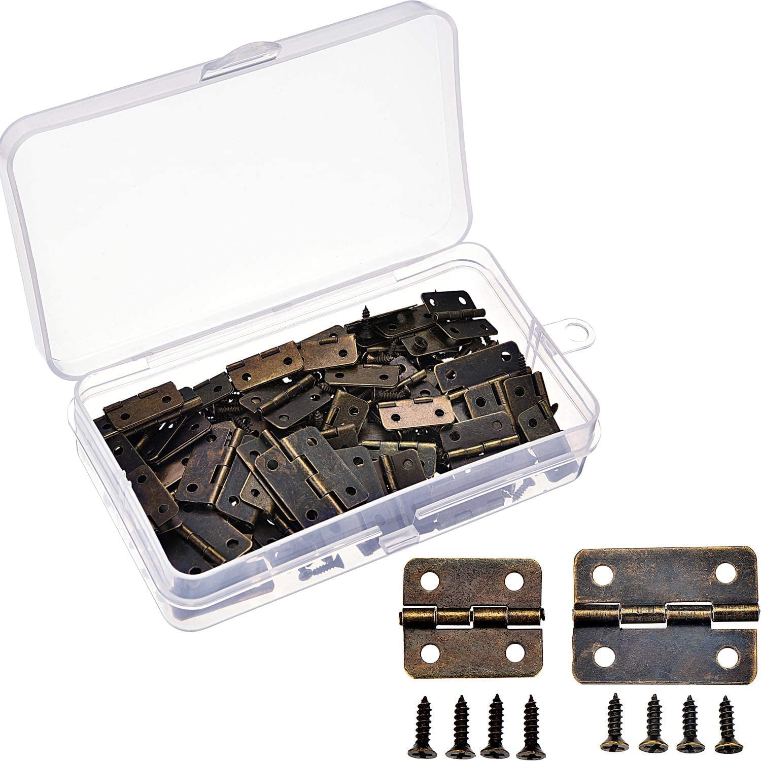 60 Pieces Small Hinges Retro Decorative Mini Hinges and 300 Pieces 7 mm ...