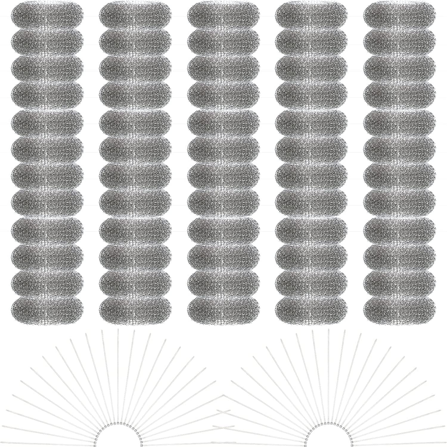 60 Pieces Washing Machine Lint Traps With 60 Cable Ties, Rust-Proof ...