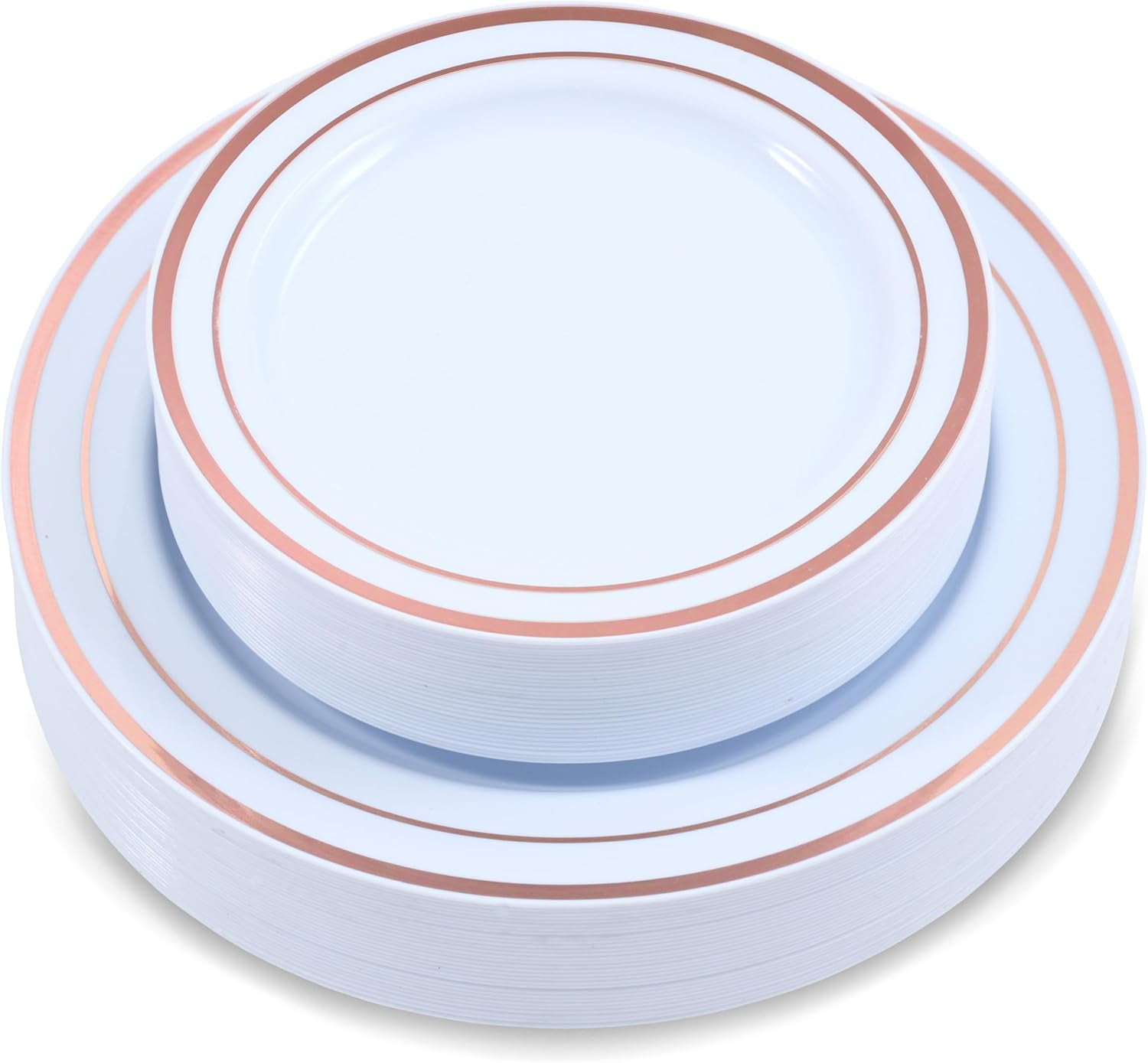 60 Pieces White Plastic Disposable Plates - Premium Heavy-Duty 30 ...