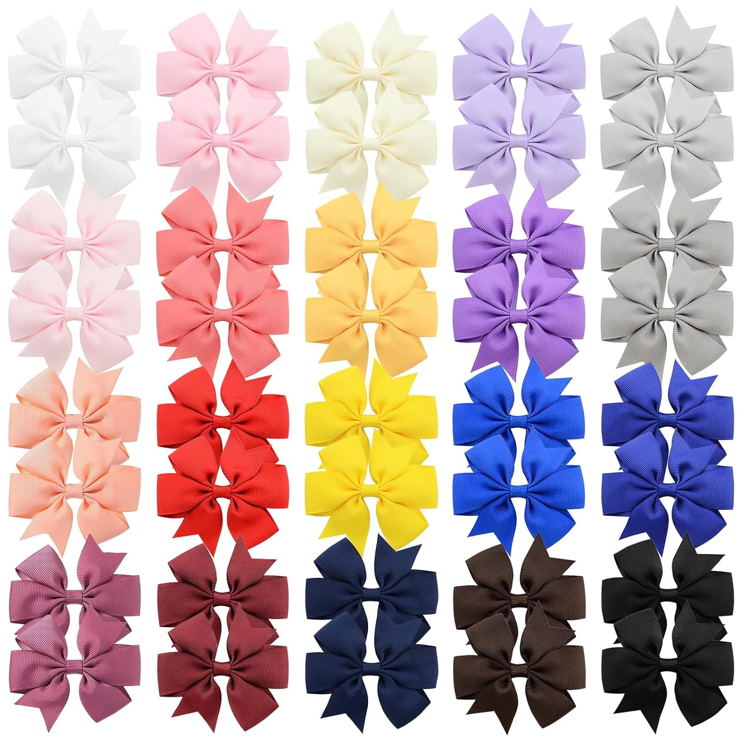 60 Pieces of 3-inch Boutique Satin Ribbon Windmill Style Baby Girl Hair ...