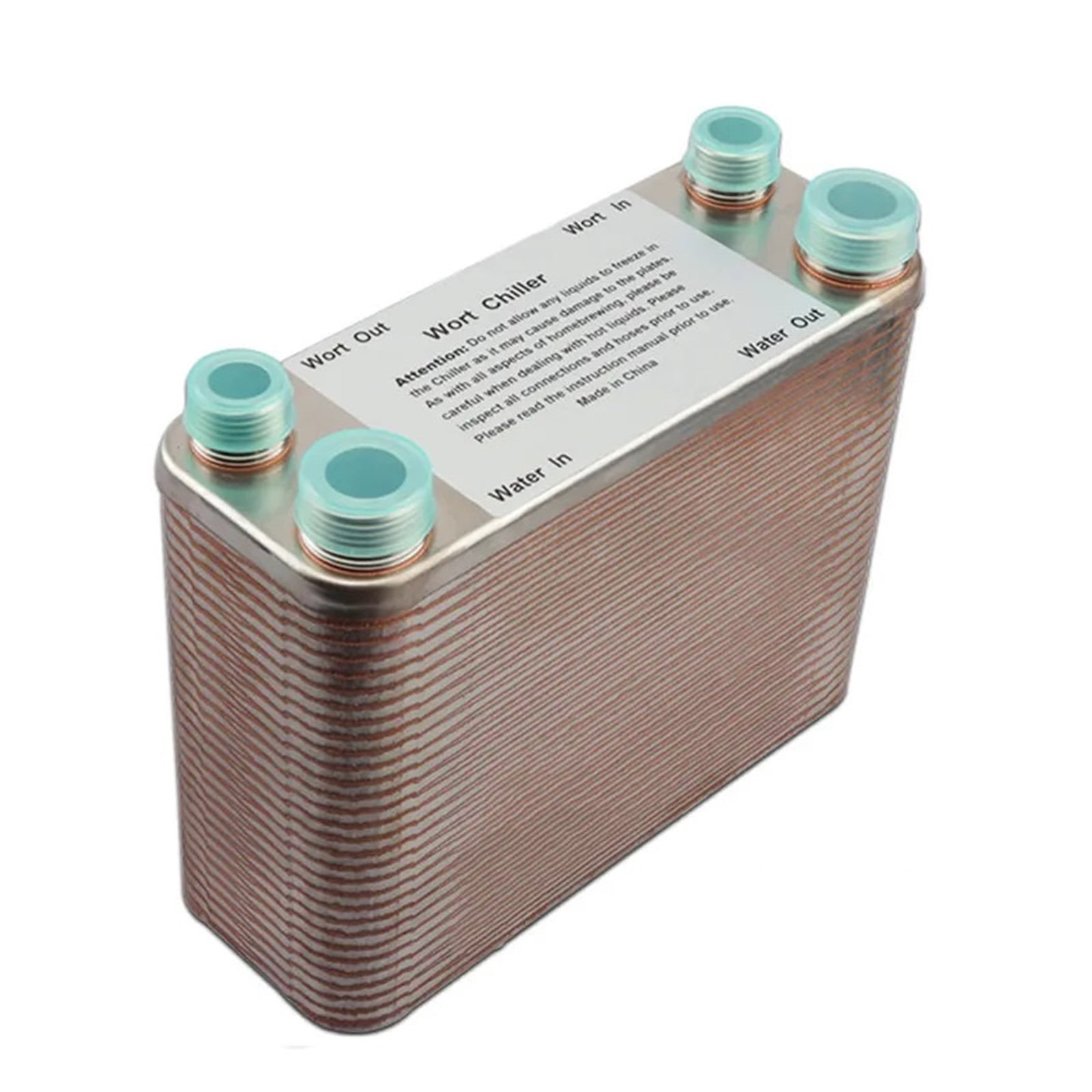 60 Plate Wort Chiller,Stainless Steel 304 Garden Hose Thread Plate ...