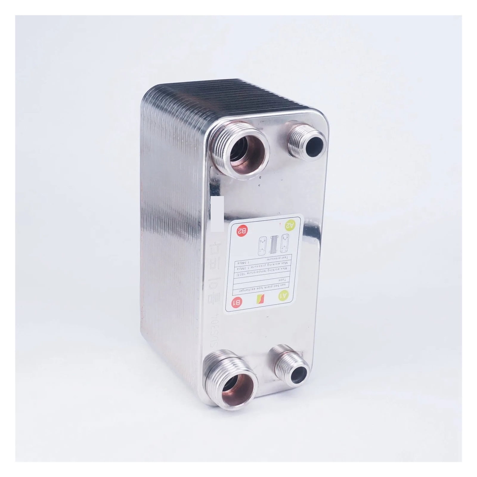 60 Plates Heat Exchanger Beer Wort Chiller Cooler SUS 304 Stainless ...