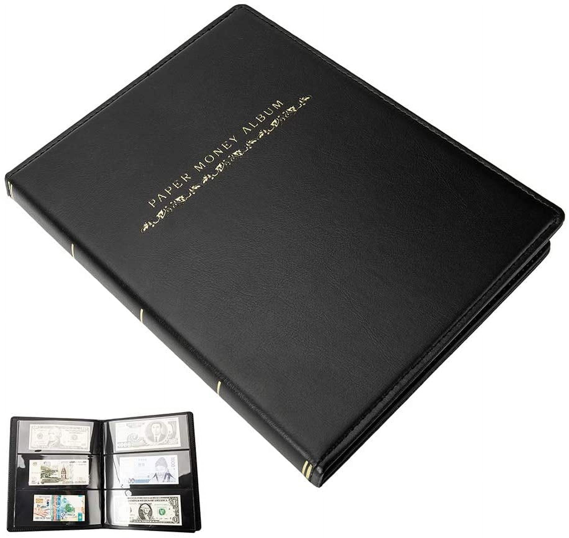 60 Pockets Currency Collection Holder Paper Money Album Books Banknote ...