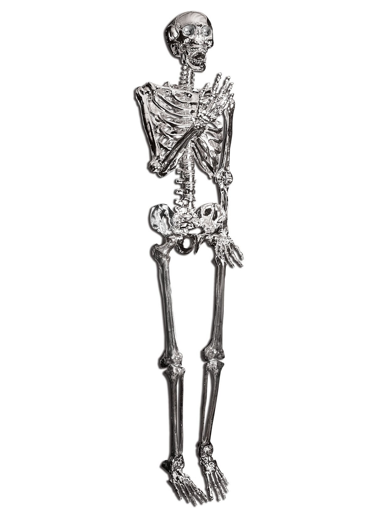 60" Posable Silver Skeleton Halloween Decoration - Walmart.com