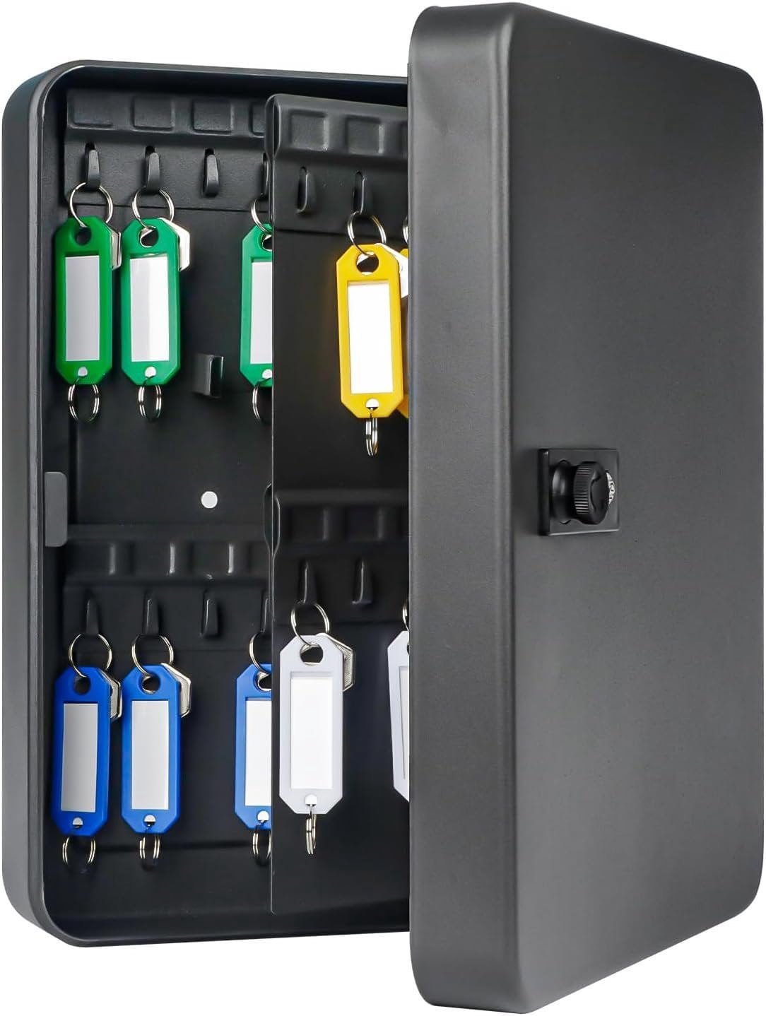 60 Position Key Cabinet with Combination Lock Resettable Black Digital ...