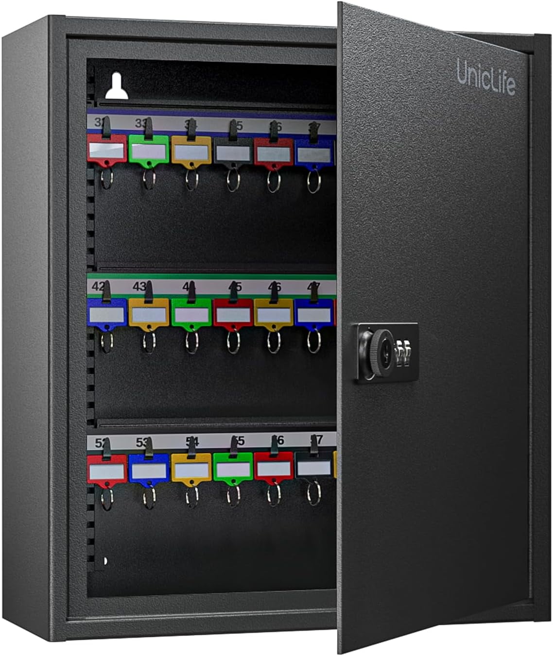 60 Position Key Cabinet Steel Security Storage Box with Combination ...