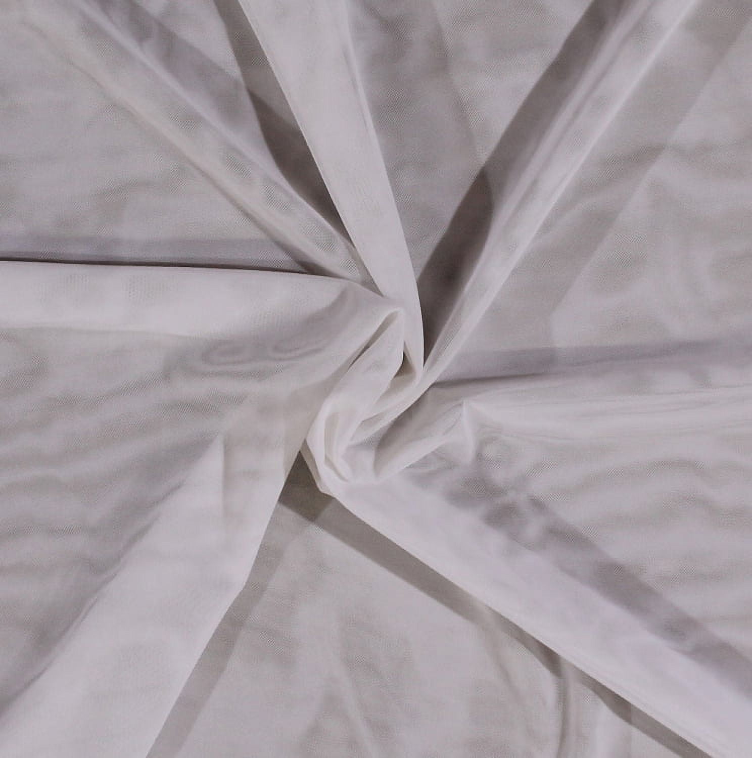 60" Power Mesh White Nylon Spandex Mesh Fabric by the Yard (5278C-3B ...