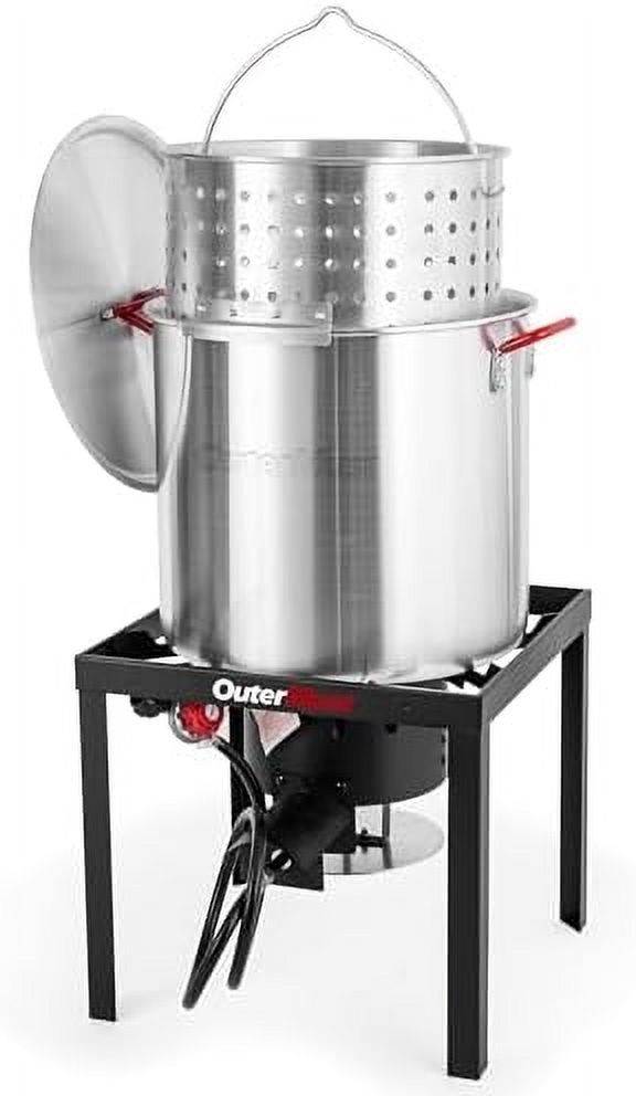 60 Qt. Seafood Boil Pot and Burner Kit Seafood Boiling Pot with Basket ...