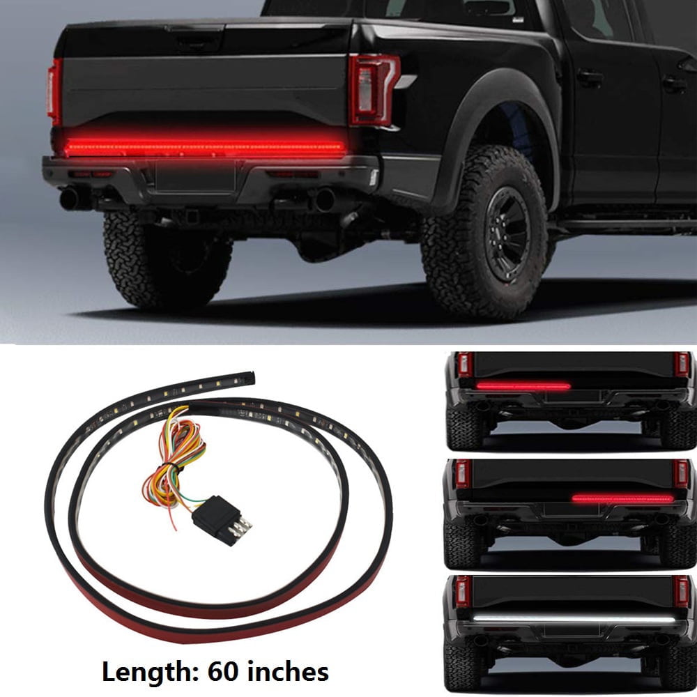 60" Red White Tailgate Light Bar LED Signal Bulbs Light Strip Universal ...
