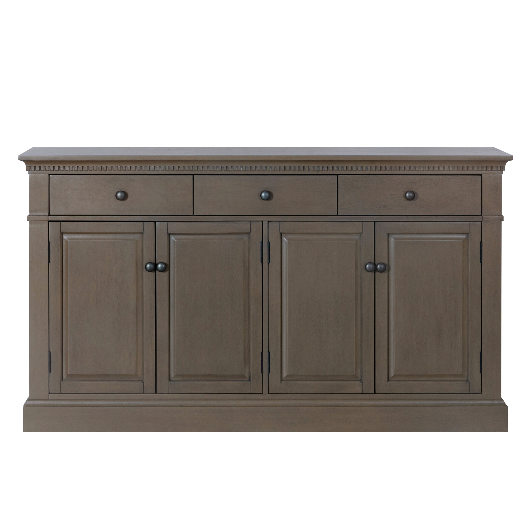 60" Retro Buffet Sideboard Cabinet, Storage Cabinet with 4 Doors and 3 ...