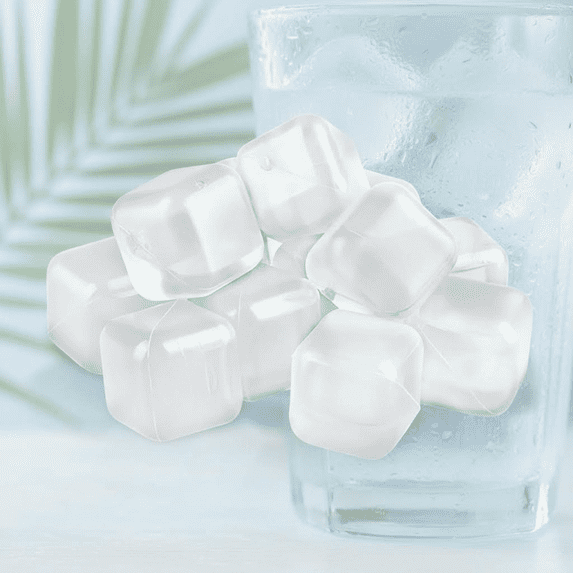 60 Reusable Non-Melting Ice Cubes for Drinks, BPA-Free Refreezable ...