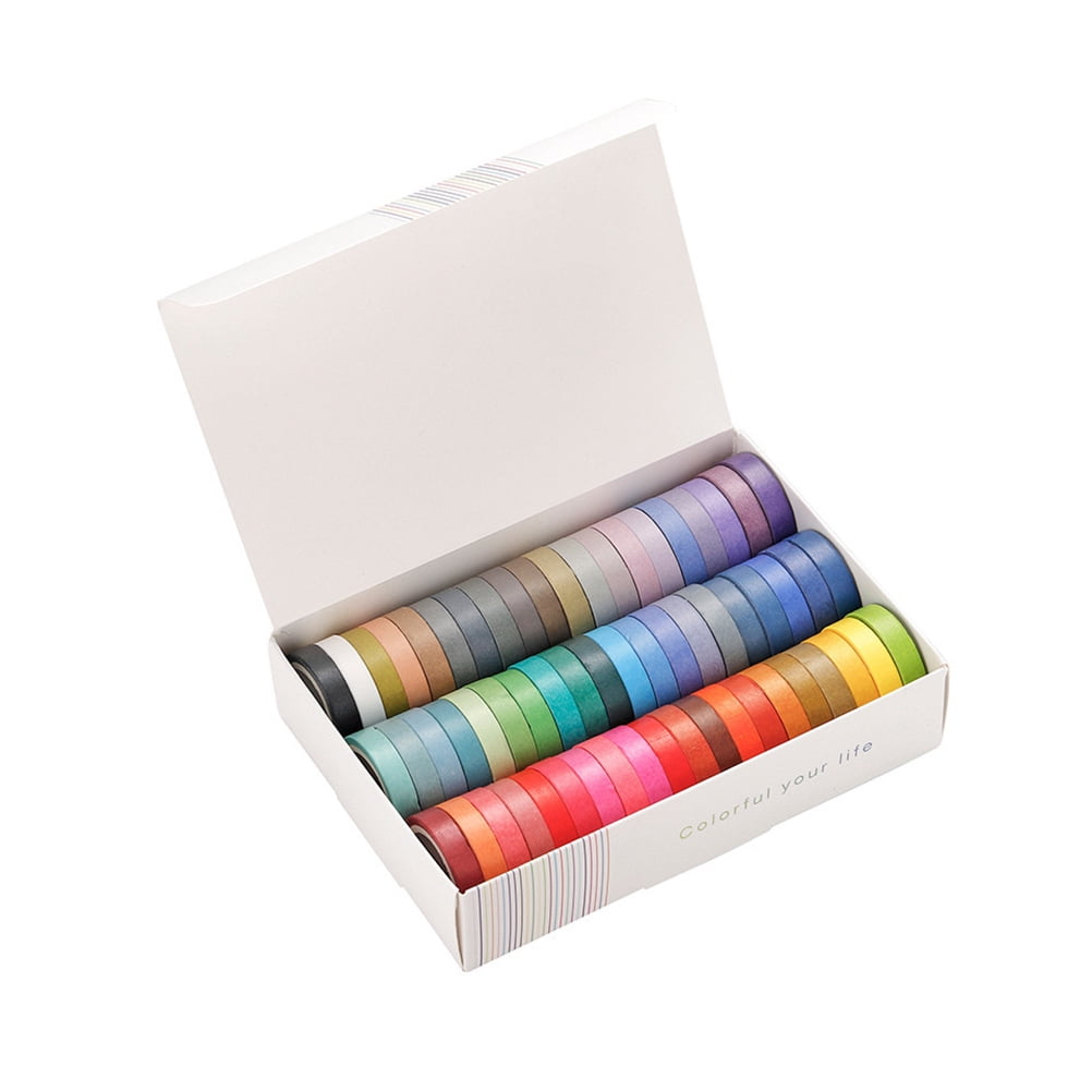 60 Rolls Craft Tape Colored Duct Adhesive Gift Wrapping Retro Decor DIY ...