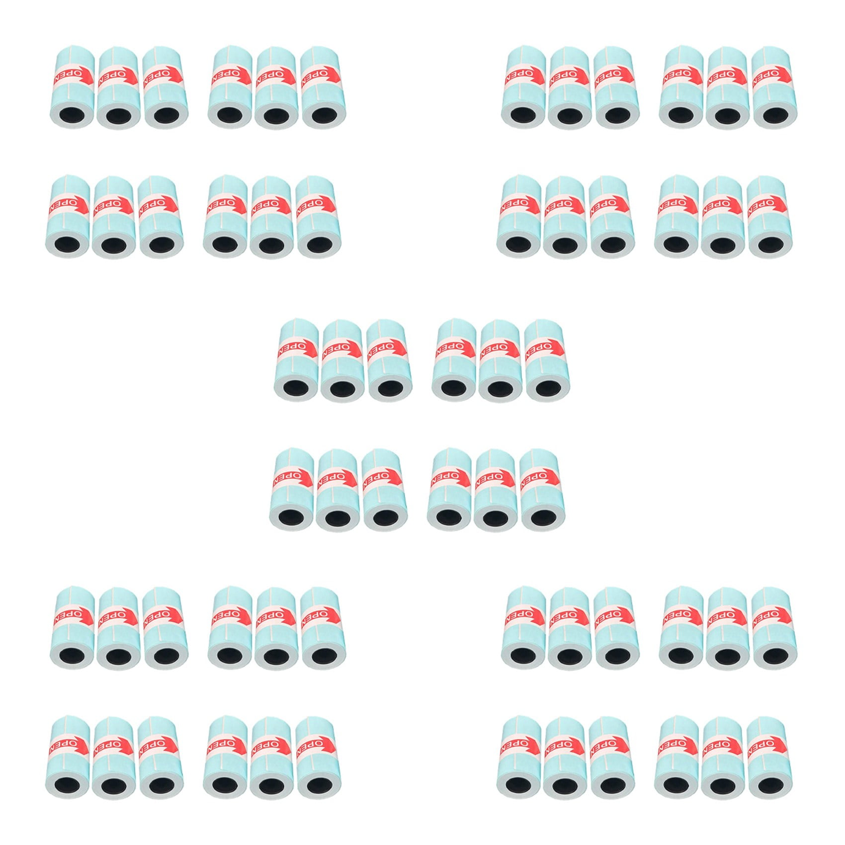 60 Rolls Sticker Thermal Paper 57mm x 30mm Self-Adhesive Thermal ...