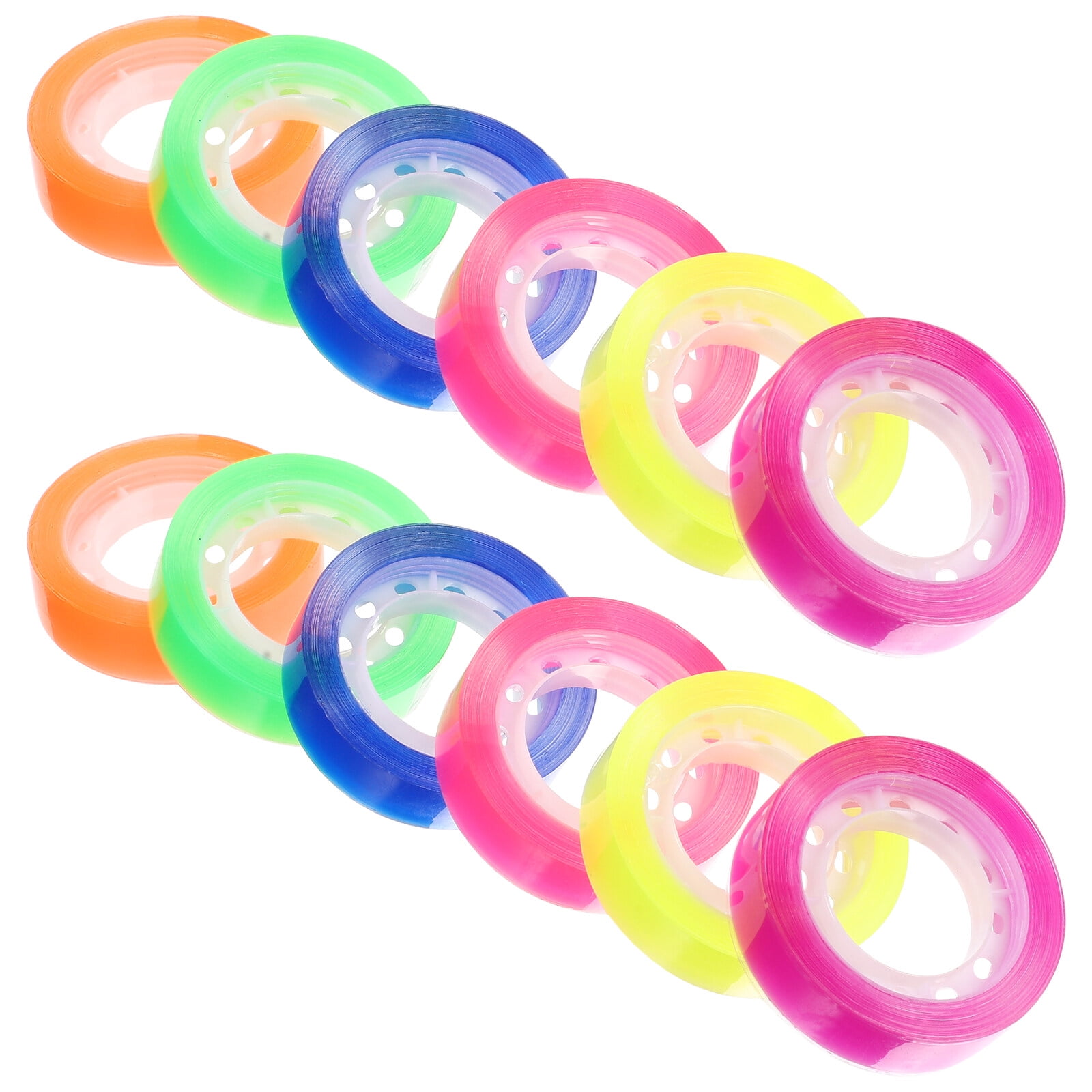 60 Rolls of Colorful Rolling Tapes Colorful Transparent Tapes Bright ...