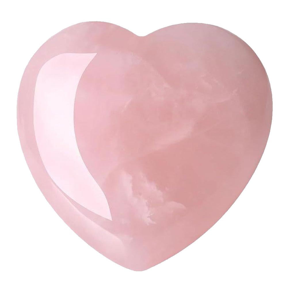 60 Rose Quartz 60mm Natural Crystal Heart-Shaped Rose Quartz Love ...
