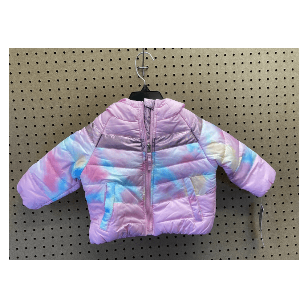 $60 Rothschild Baby Puffer Jacket Tye Die Hoodie Polyester Pink 3-6 Months - Walmart.com
