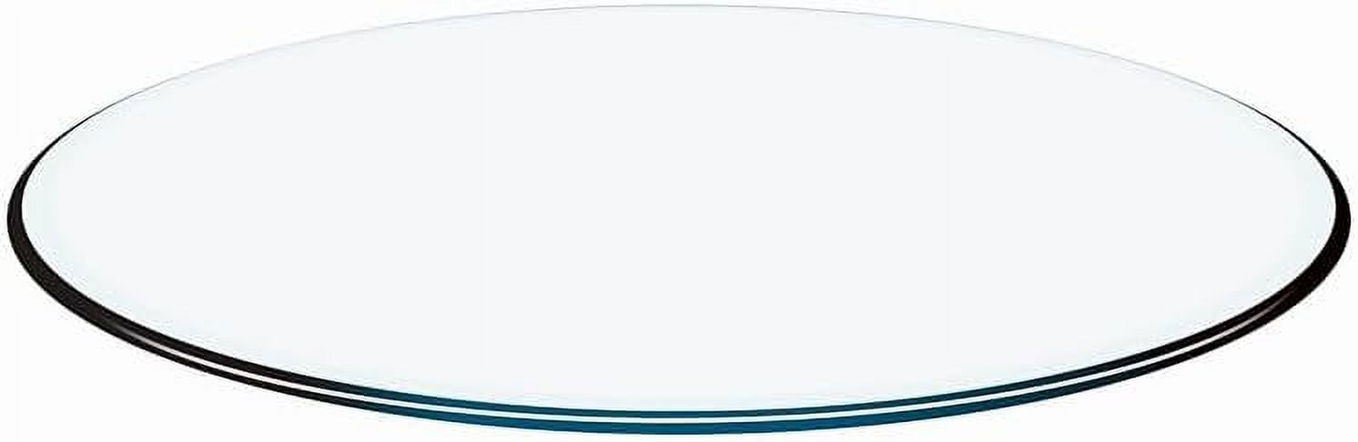 60" Round Tempered Glass Table Top, Transparent Table Surface 3/8 ...