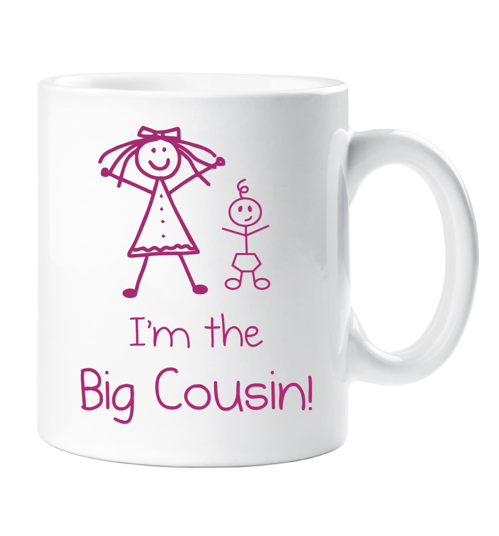 60 Second Makeover I'm The Big Cousin Mug Girls Stick Person People Cup ...