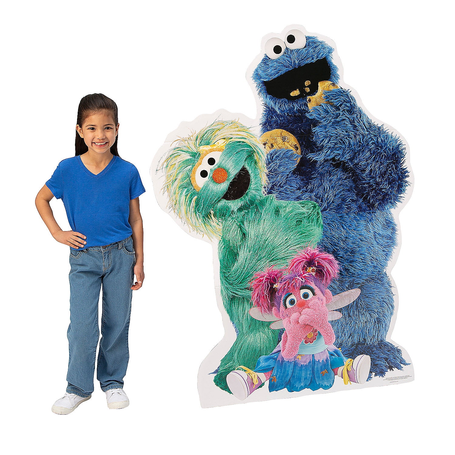 60" Sesame Street Characters Cookie Monster, Rosita & Abby Cadabby ...