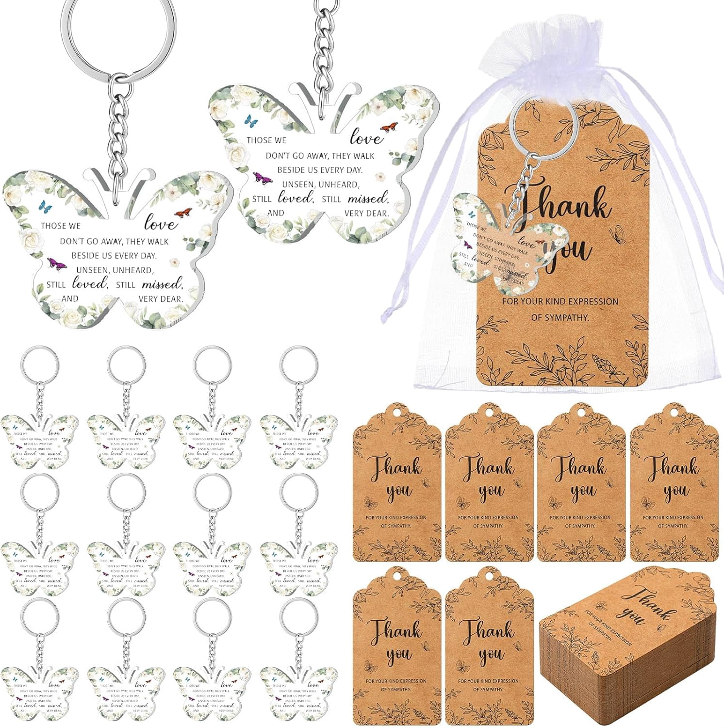 60 Set Funeral Favors Celebration of Life Favors Acrylic Keychains for ...