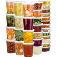 60 Sets (120-Piece) Deli Containers with Lids, 32/16/8 oz X 20 Set Each ...