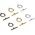 60 Sets 3 Color Antique Toggle Clasps Tibetan Bracelet Jewelry Ring ...