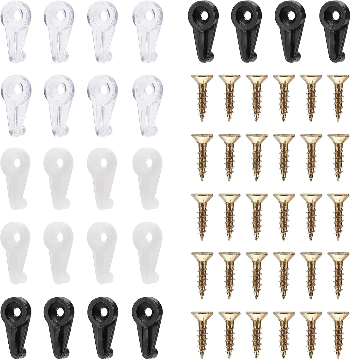 60 Sets 3 Colors Plastic Glass Panel Clip Mirror Bracket with Iron ...