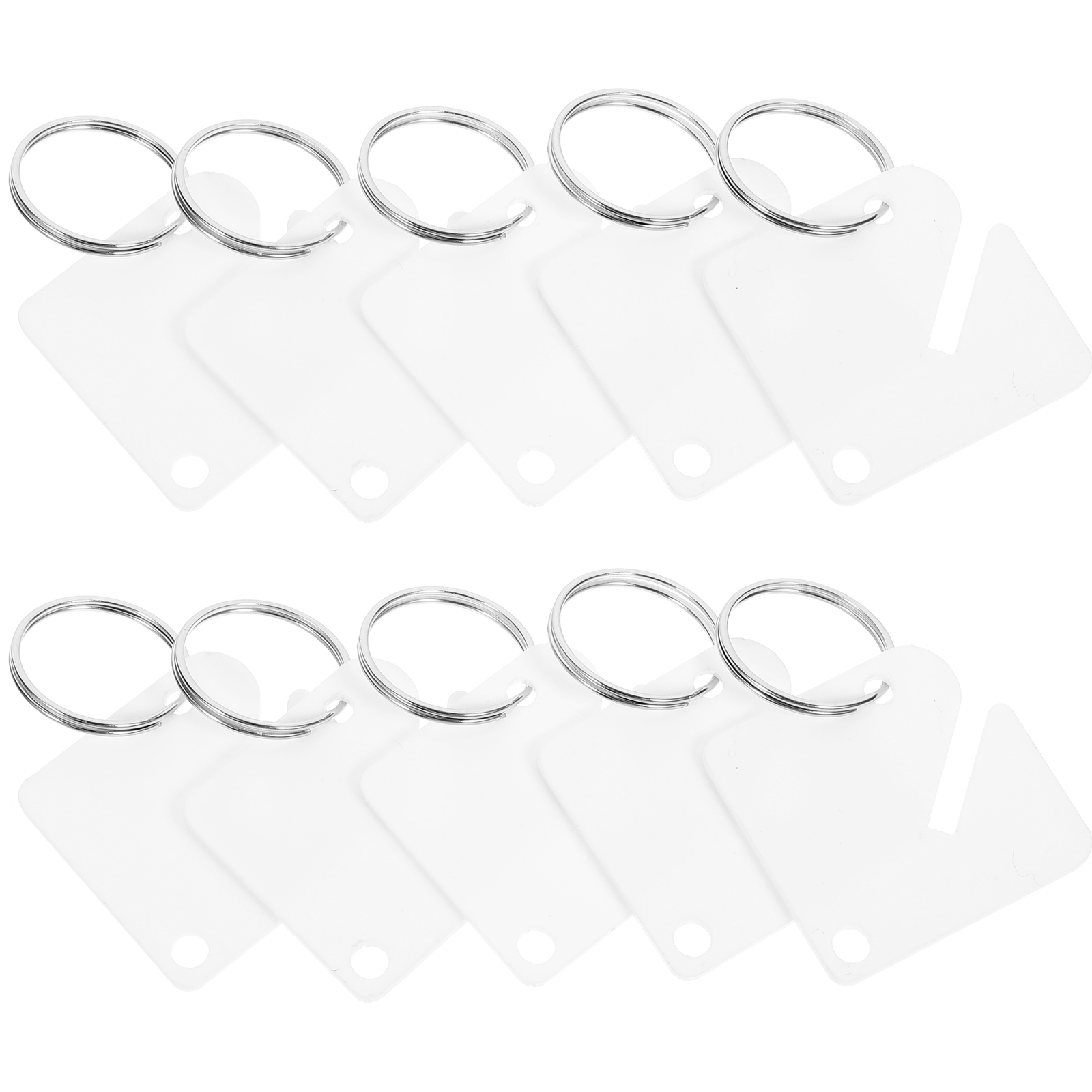 60 Sets Acrylic Keychain Car Keychains Holder Keyring White - Walmart.com