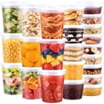 60 Sets Deli Containers with Lids, 32/16/8 oz X 20 Set Each, Leak-Proof ...