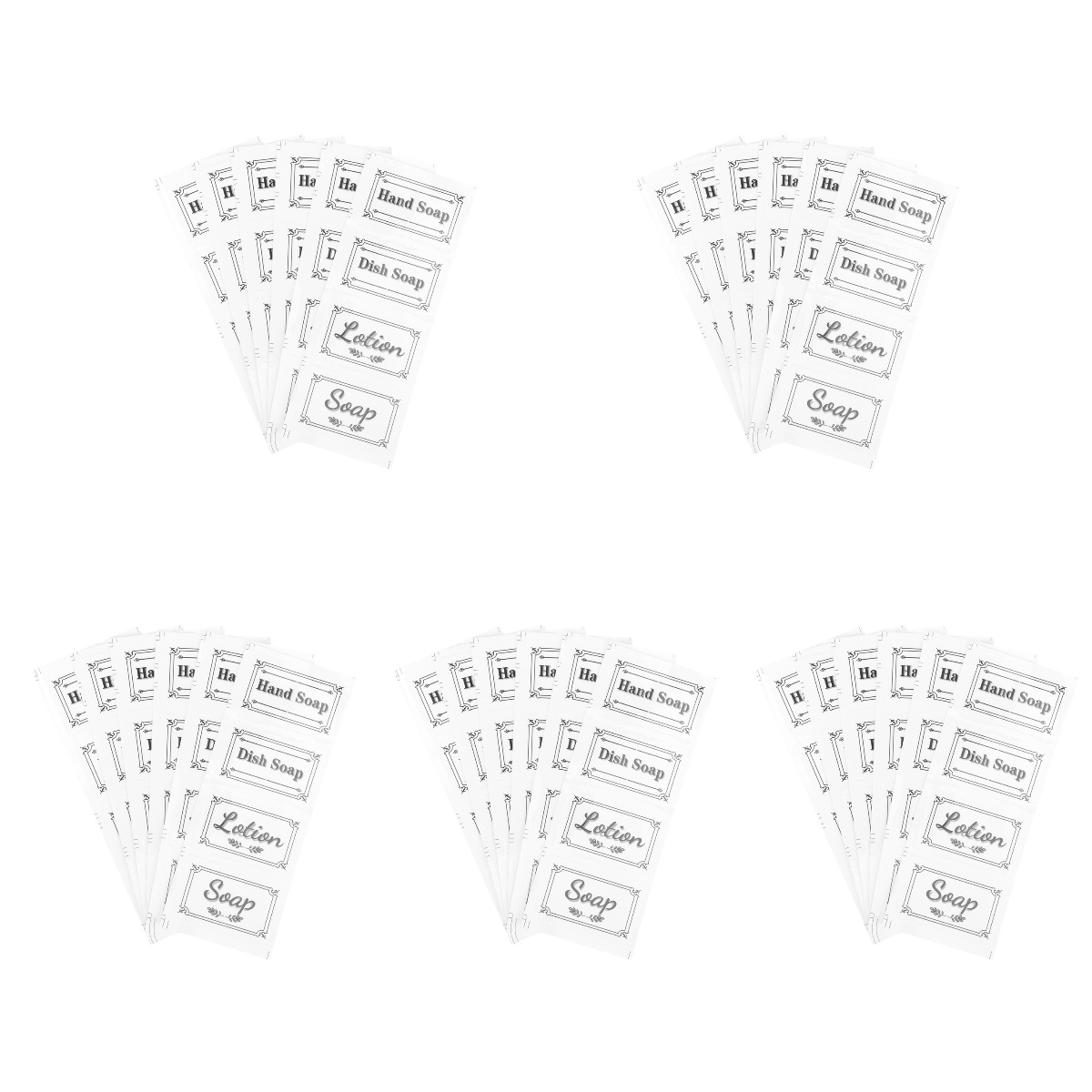 Eease 60 Sets of Self-Adhesive Waterproof Labels Soap Bottle Labels ...
