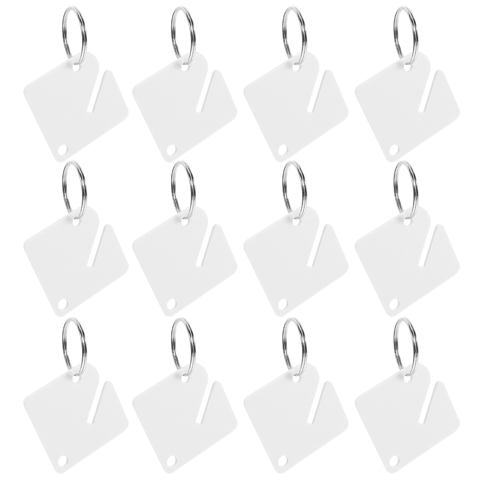 Acrylic Key Tags with White Blank Boards for Decor and Identification ...