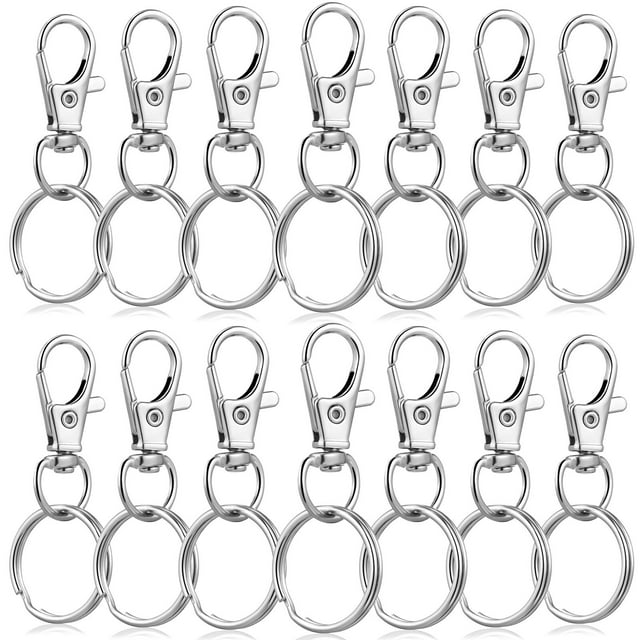 Walmart 60 Sets Metal Keychain Swivel Clips and Round Rings for ...