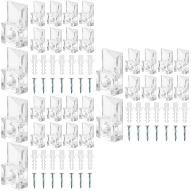 60 Sets Mirror Glass Clip Picture Hangers Glass Retainer Clips Mirror ...