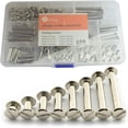 60 Sets Silver Chicago Screws Assorted Kit Screw Posts Metal ...