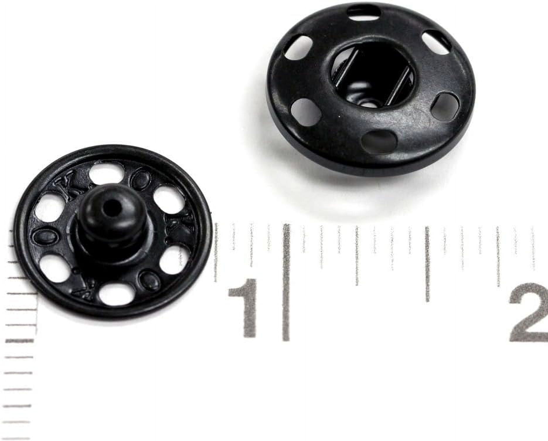60 Sets of Sew-on Snaps, 19mm, Black - Walmart.com
